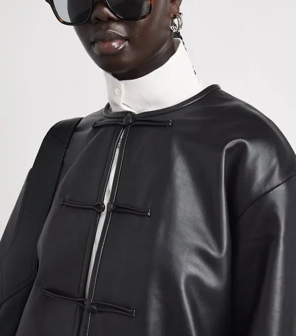 ST. AGNI Cocoon Leather Jacket