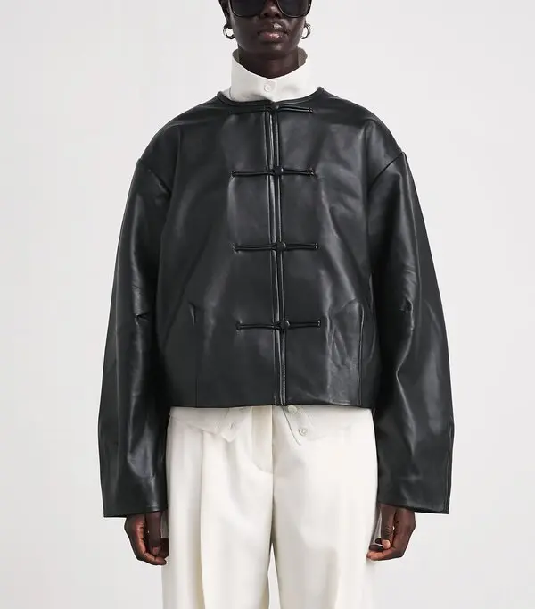 ST. AGNI Cocoon Leather Jacket