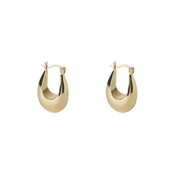 Argento Vivo The Tapered Oval Hoop - Silver