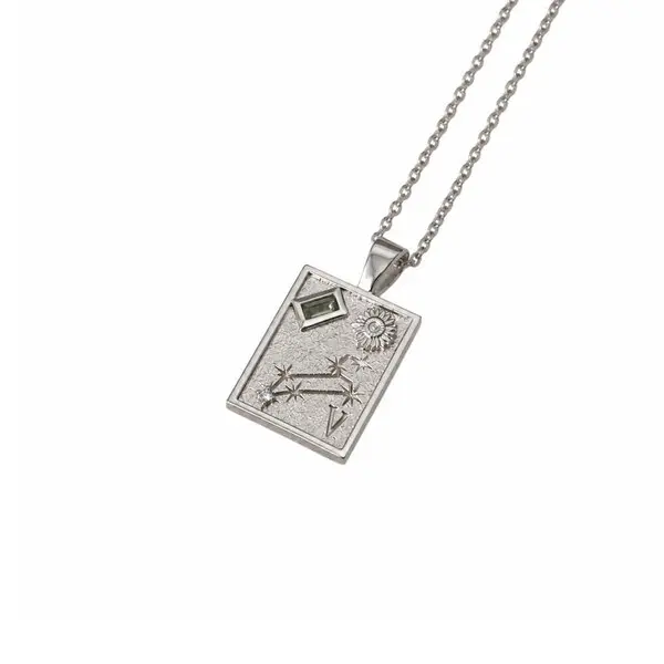 CIER Leo Zodiac Necklace - Silver