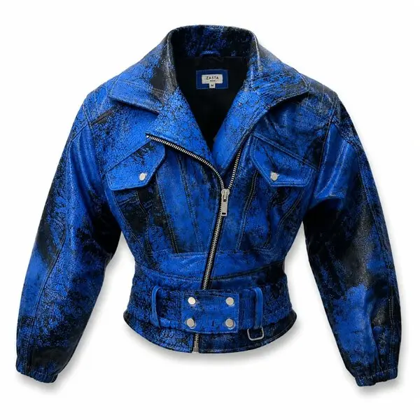 ZASTASTUDIO Rusted Rollers Cropped Bomber Jacket