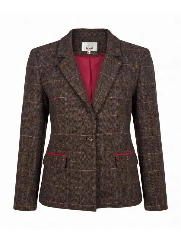 NOOKI DESIGN Robina Check Jacket Multi - Gray