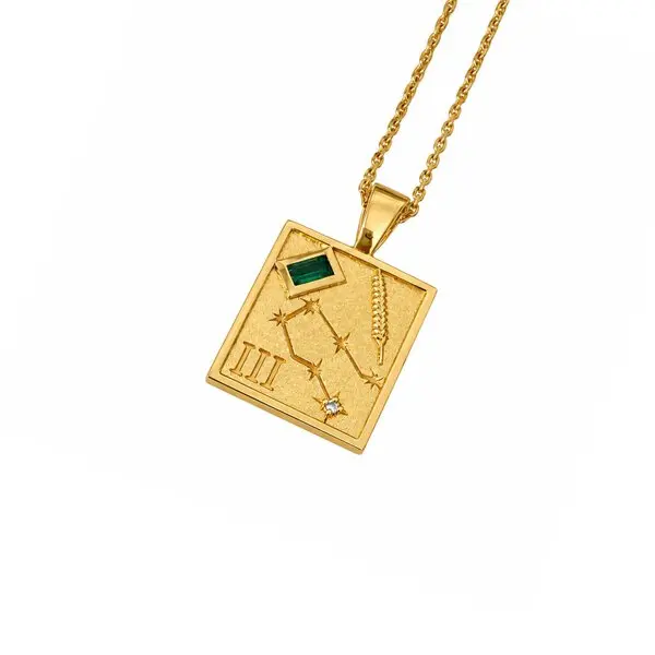 CIER Gemini Zodiac Necklace - Gold