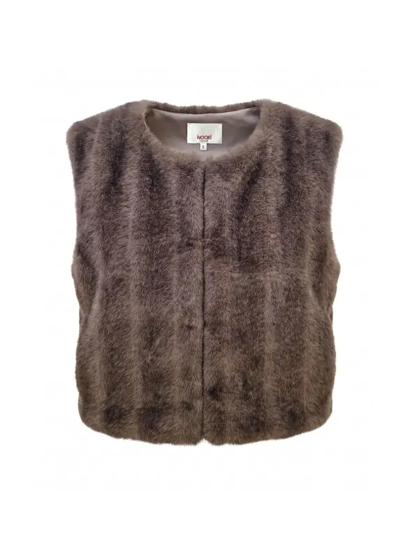 NOOKI DESIGN Edelweiss Faux Fur Gilet Mink
