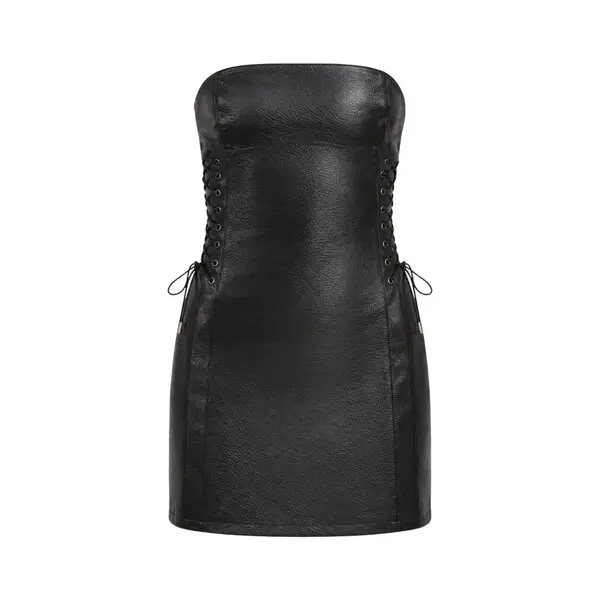 OW Iselin Faux Leather Mini Dress