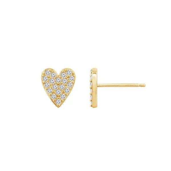 DIAMONBLISS Marilyn Monroe Pave Heart Stud Earrings