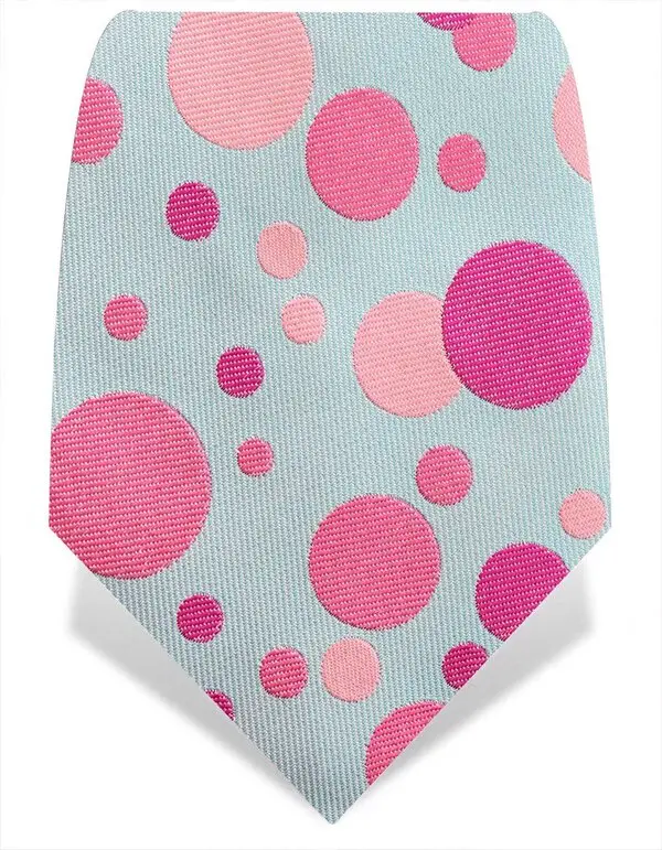 GRESHAM BLAKE Pink & Spots Silk Tie