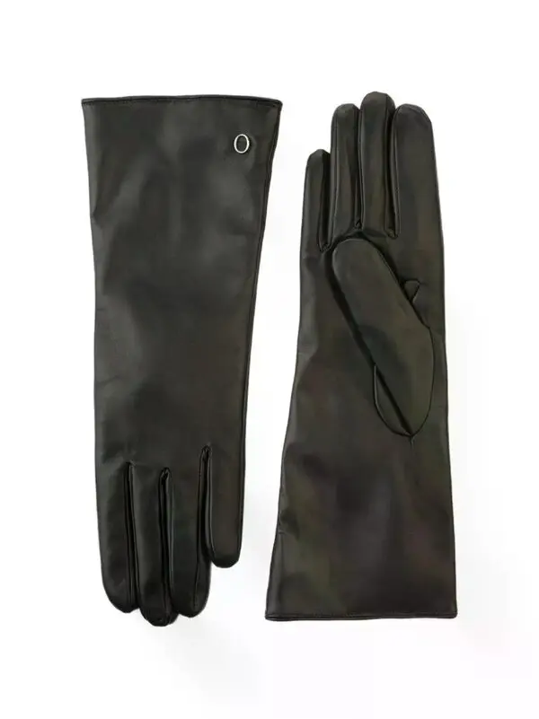 Orciani Flake Logo-plaque Leather Gloves