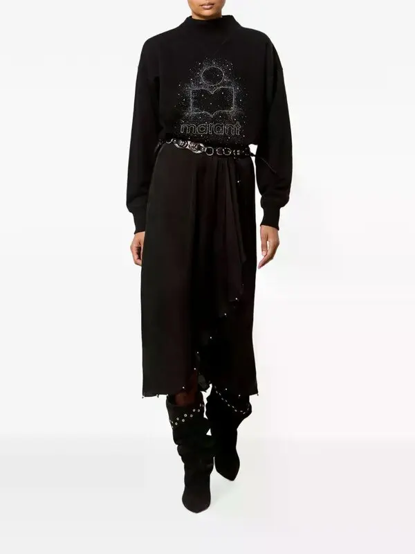 MARANT ETOILE Vanille Draped Midi Skirt