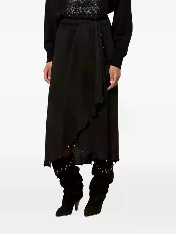 MARANT ETOILE Vanille Draped Midi Skirt