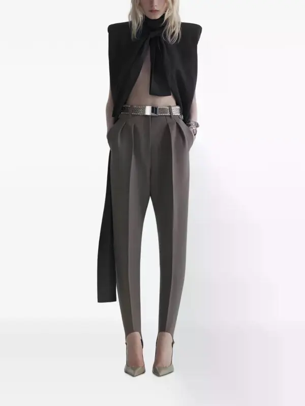 MUGLER Taupe Carrot Pants