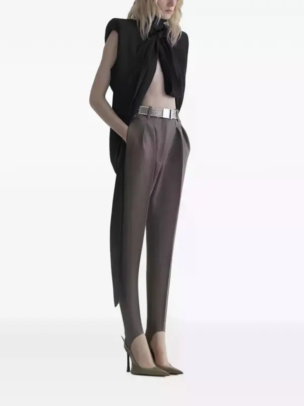 MUGLER Taupe Carrot Pants