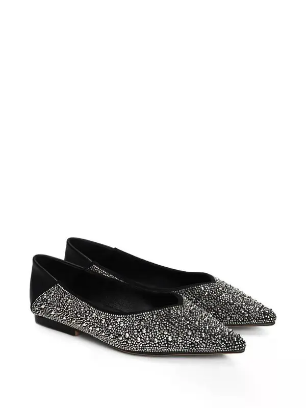 TWENTY FOURHAITCH Celyne Rhinestone-embellished Flat Pumps