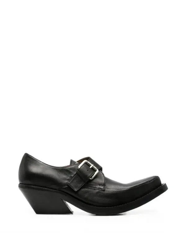 EGONLAB Buckle-fastening Leather Derby Shoes