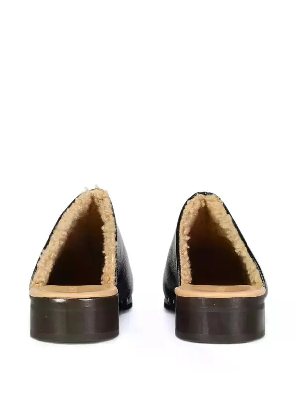 Our Legacy Naoto Shearling-lined Leather Clogs