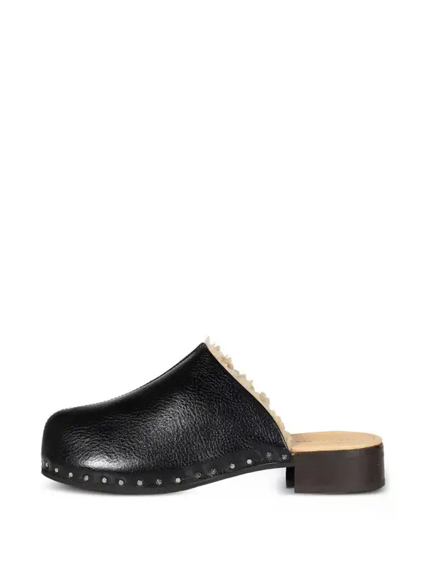 Our Legacy Naoto Shearling-lined Leather Clogs