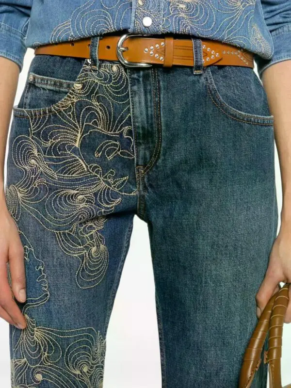 Isabel Marant Étoile Imane Embroidered Faded-effect Jumpsuit