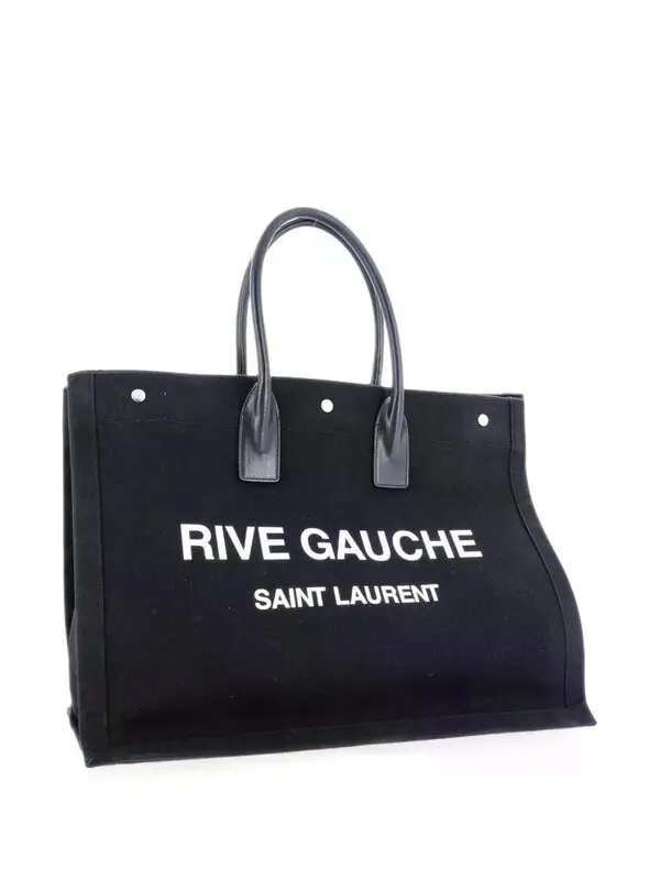 Saint Laurent Rive Gauche Shopper Canvas Large Tote Bag