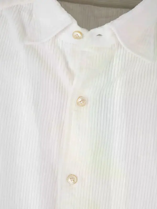 LUIGI BORRELLI Corduroy-textured Long-sleeve Shirt