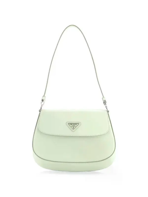 Prada Cleo Flap Shoulder Bag Spazzolato Leather Small Hobo Bag