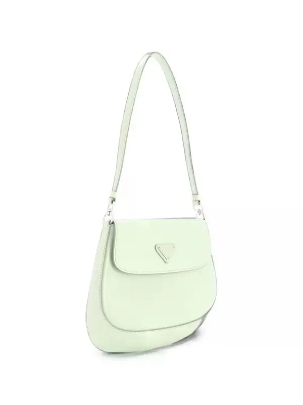 Prada Cleo Flap Shoulder Bag Spazzolato Leather Small Hobo Bag