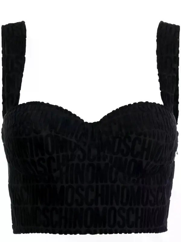 Moschino Devoré Jersey Bustier Top