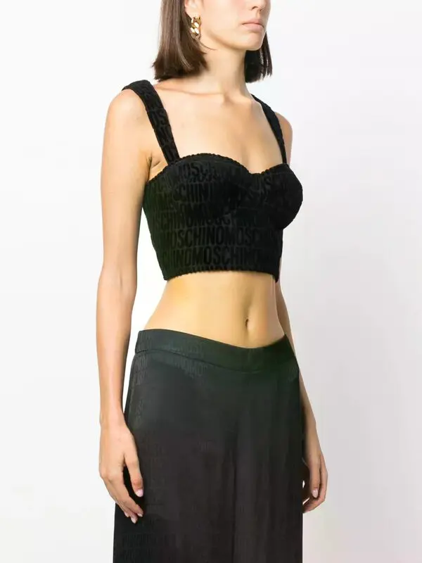 Moschino Devoré Jersey Bustier Top