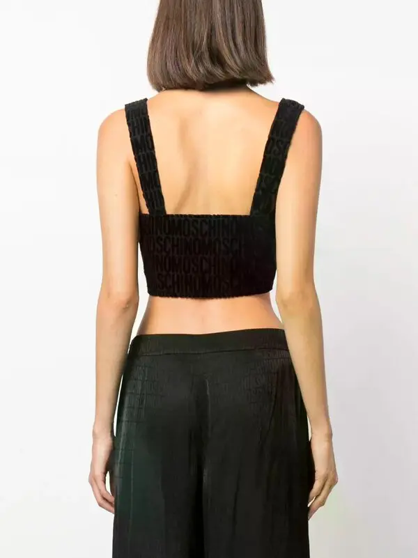 Moschino Devoré Jersey Bustier Top