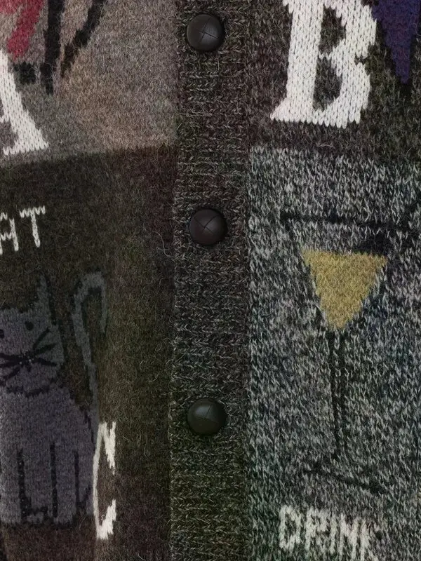 MAGLIANO Abcd Intarsia-knit Cardigan