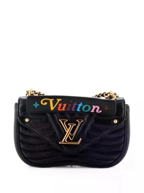 LOUIS VUITTON New Wave Chain Bag Quilted Leather Pm Shoulder Bag