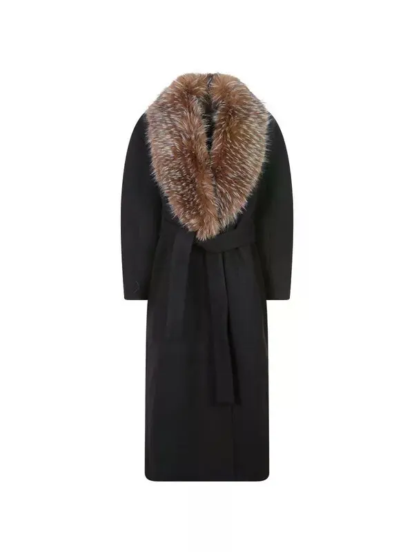 Zimmermann Valiant Fur-trim Belted Coat