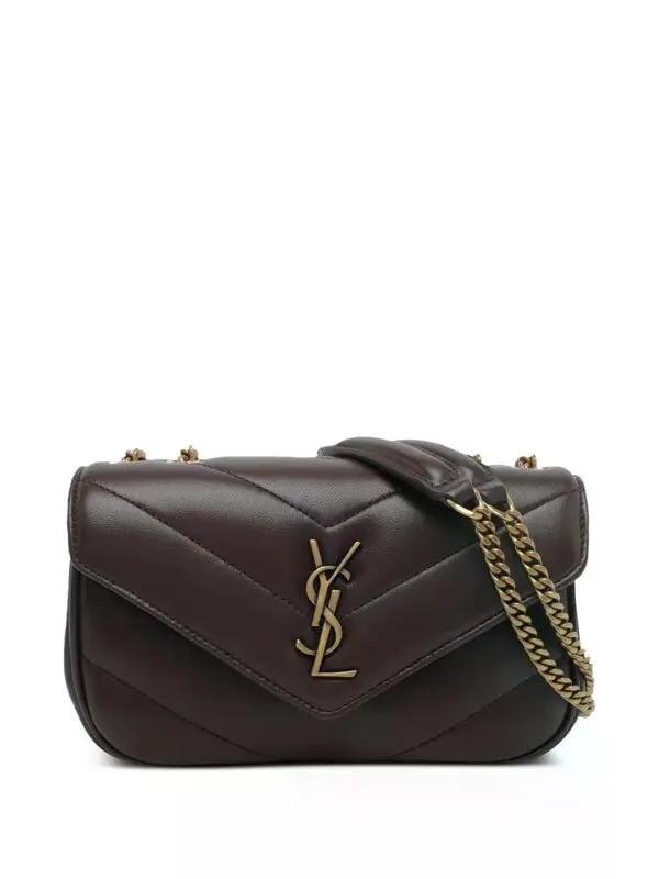 Saint Laurent Mini Loulou Quilted Leather Crossbody Bag - Brown