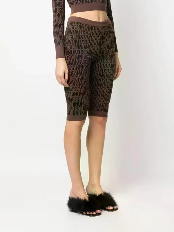 Moschino Monogram-print Knitted Leggings