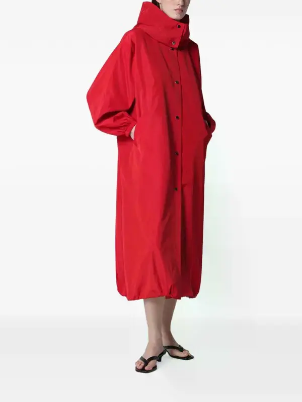 RÓHE Oversized Hooded Snap-button Coat