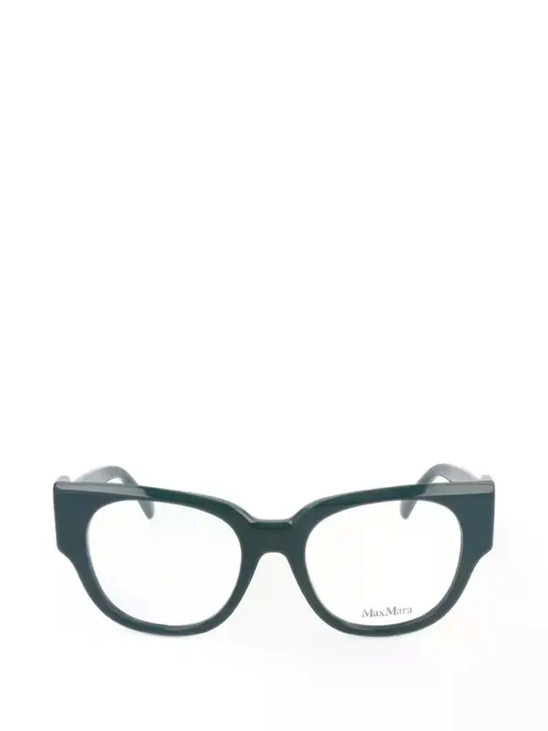 Max Mara Geometric-frame Glasses - Green