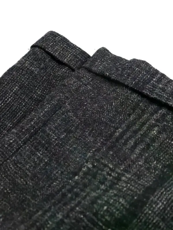 Yohji Yamamoto Plaid Loose-fit Trousers