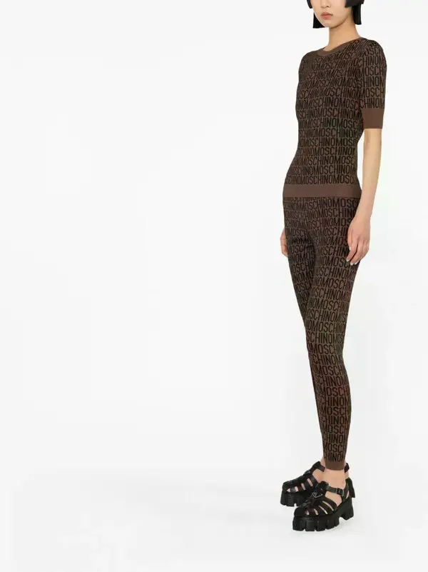 Moschino Logo-jacquard Leggings