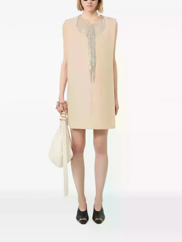 Sportmax Festoso Rhinestone-fringe Mini Dress