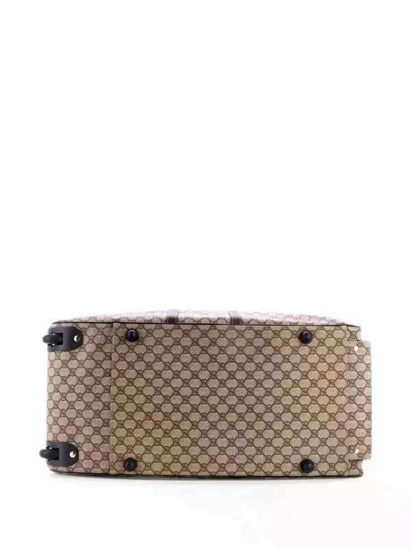 Gucci Rolling Duffle Bag Gg Coated Canvas Large Travel Bag