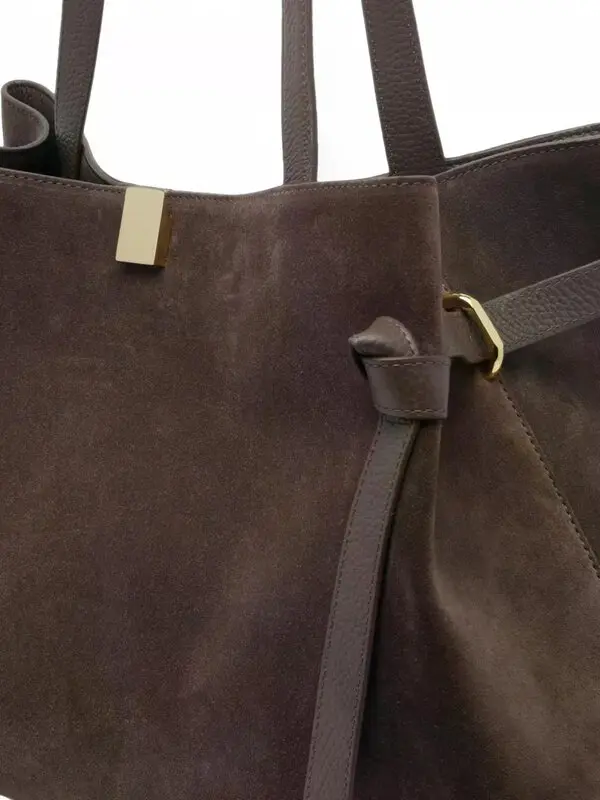 Yuzefi Gyoza Suede Tote Bag - Brown