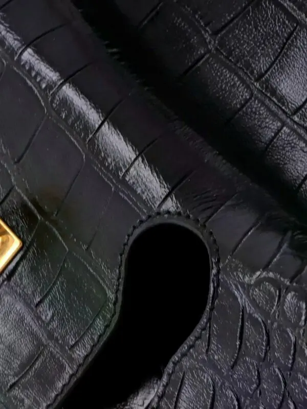 Balenciaga Bel Air Carry All Bag Crocodile Embossed Leather Medium Tote Bag