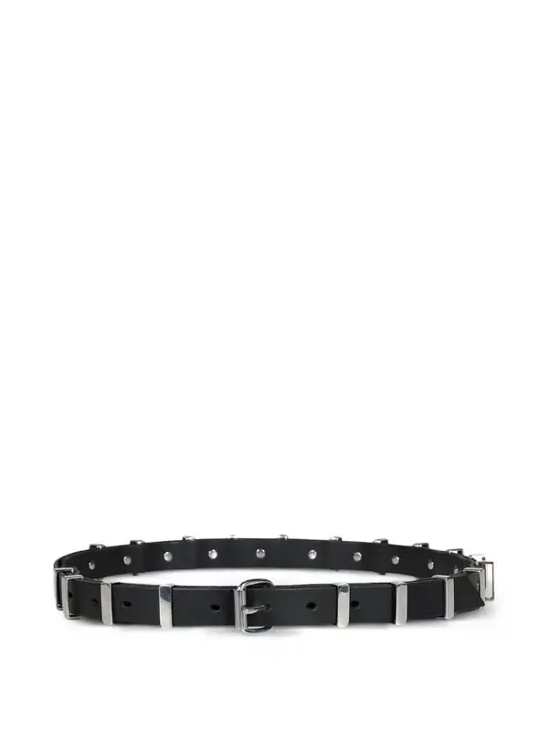 SÖDERBERG Armature Studded Leather Belt - Black