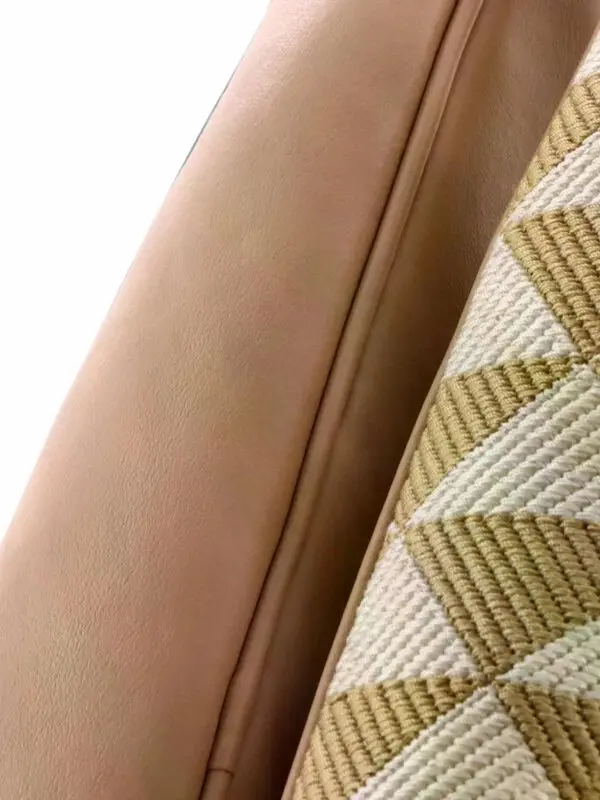 Prada Double Symbole Triangle Bag Leather And Jacquard Mini Shoulder Bag