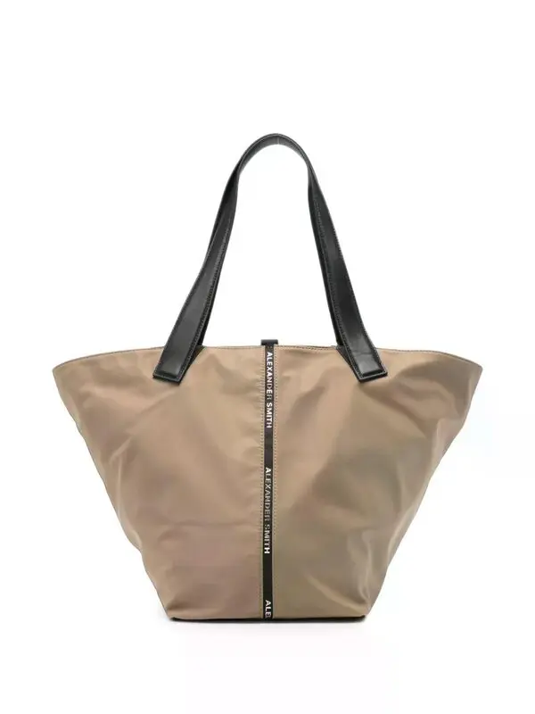 ALEXANDER SMITH Large Lauren Logo-tape Leather Tote Bag