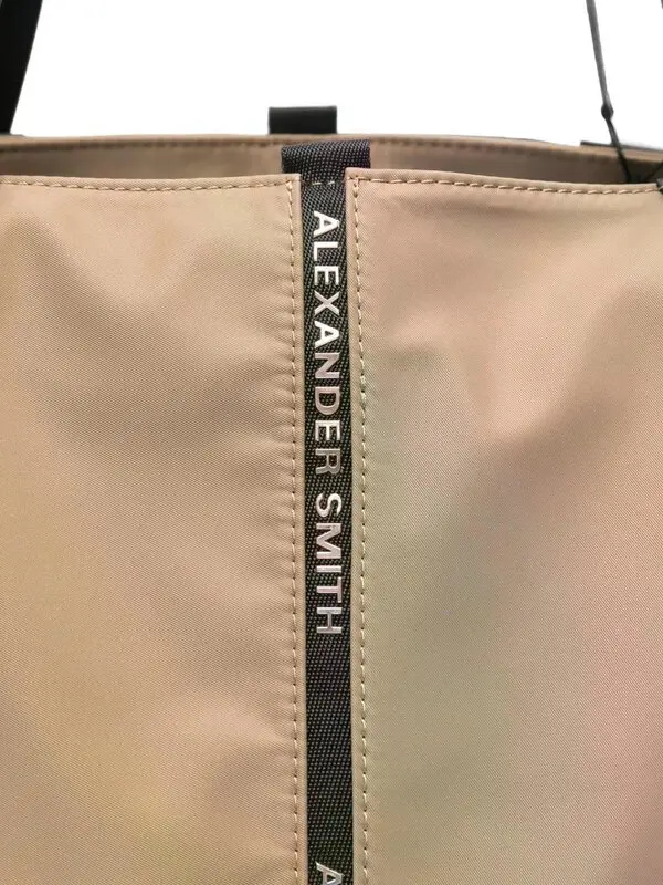 ALEXANDER SMITH Large Lauren Logo-tape Leather Tote Bag