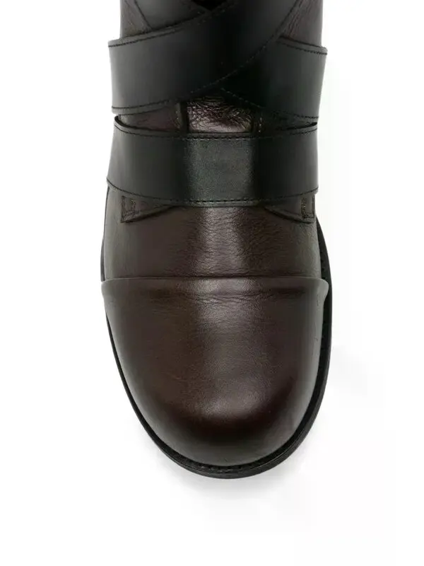 EGONLAB Buckled Leather Boots