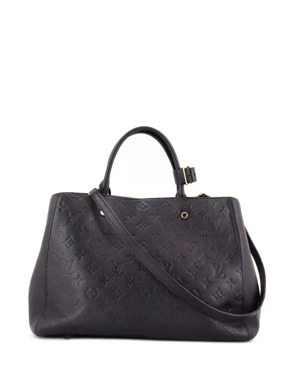 LOUIS VUITTON Montaigne Handbag Monogram Empreinte Leather Gm Tote Bag - Black