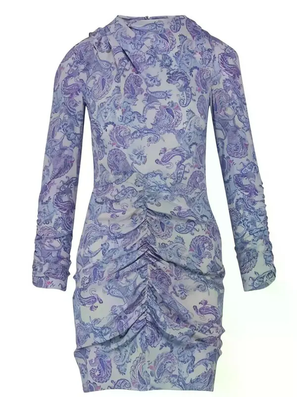 Isabel Marant Étoile Tosca Paisley-print Ruched Mini Dress