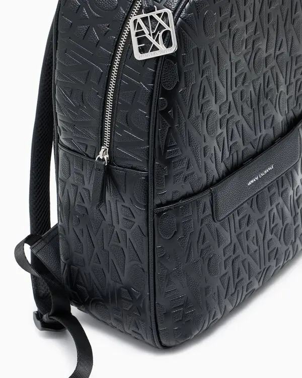 Armani Exchange Backpack With Allover Logo