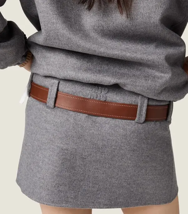 Miu Miu Wool-cashmere Mini Skirt